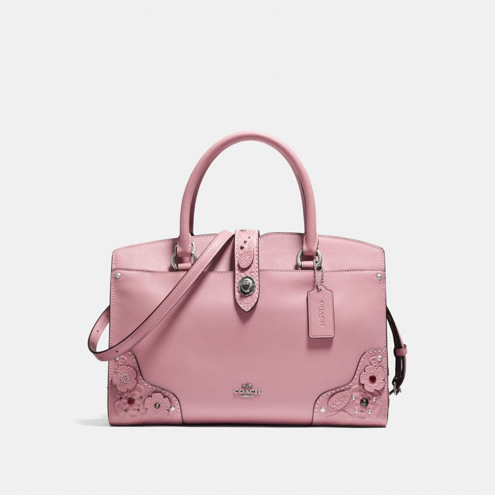 Mercer Satchel 30 With Tea Rose And Tooling | COACH®
