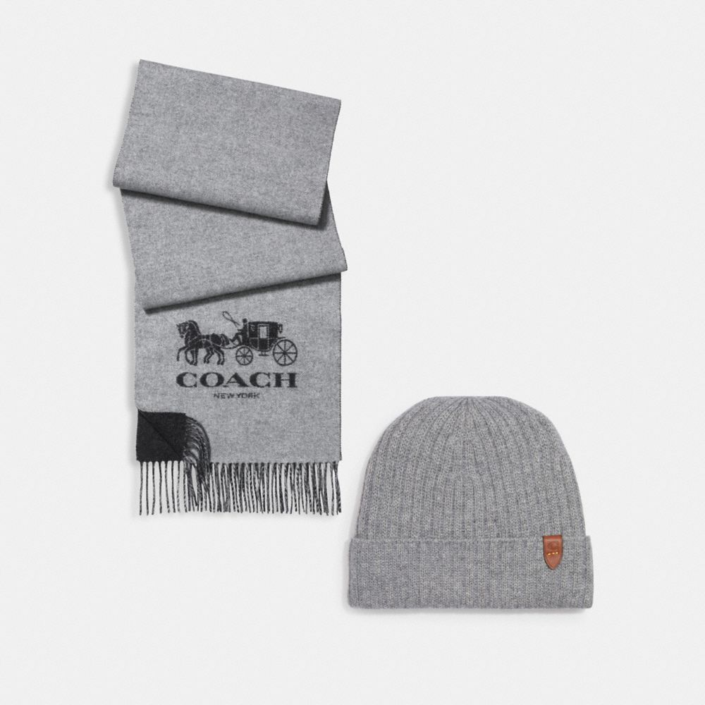 Signature Cashmere Scarf & Cashmere Beanie | COACH®