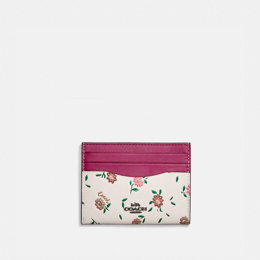 COACH® | Card Case With Blocked Floral Print