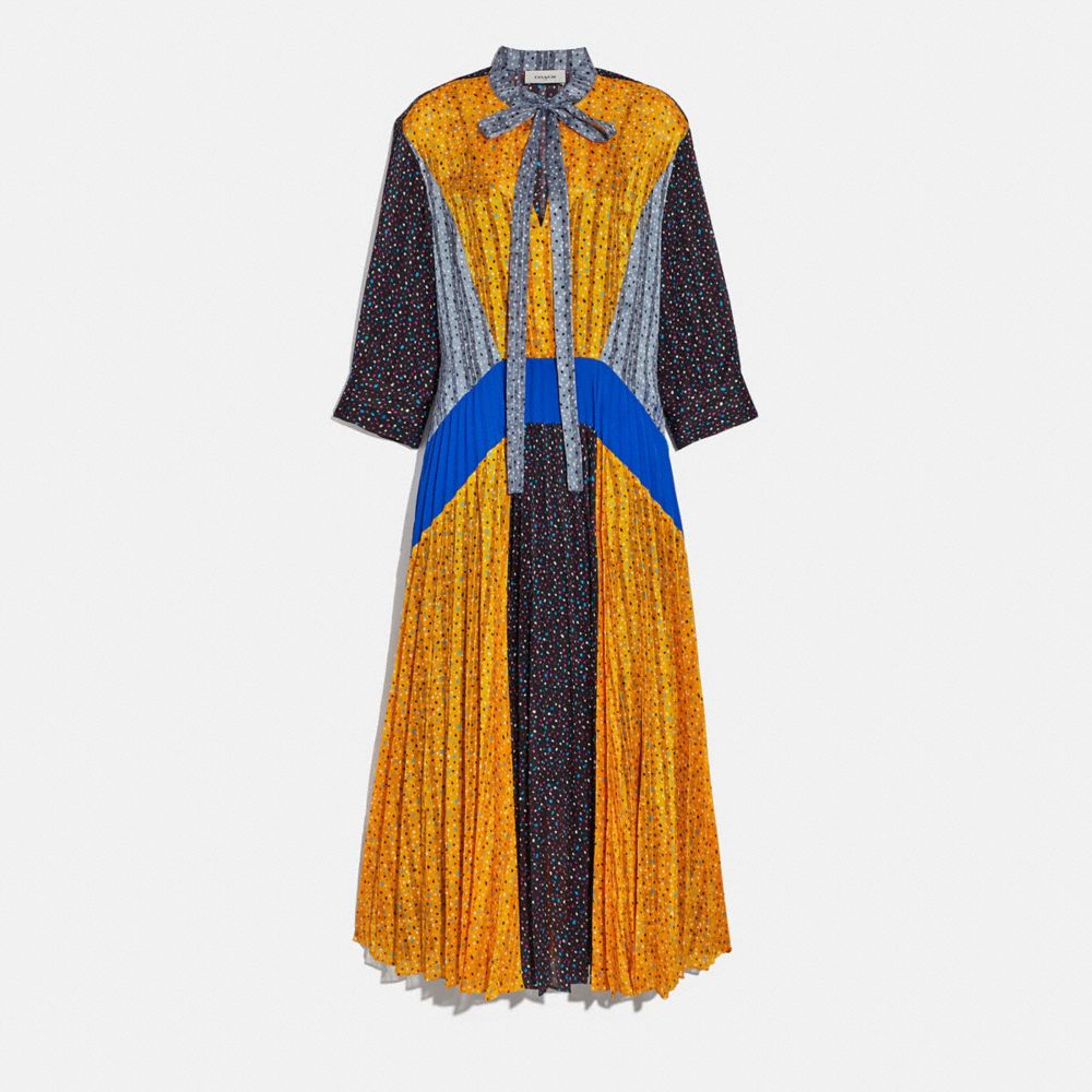 COACH® | Pleated Tie Dress