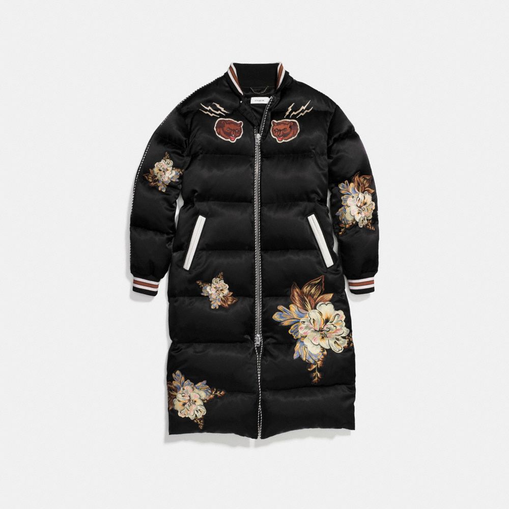COACH®: Oversized Eagle Souvenir Puffer Coat