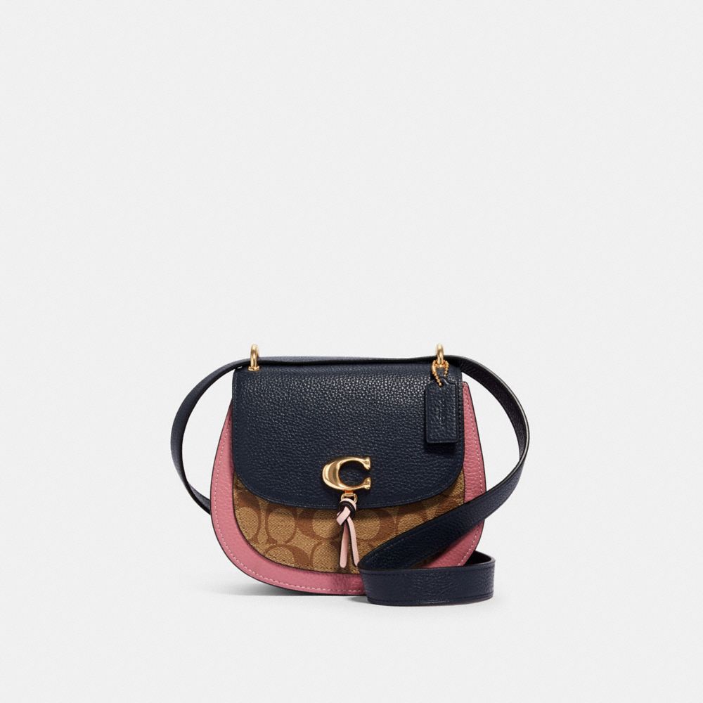 COACH® Outlet | Remi Saddle Bag In Colorblock Signature Canvas