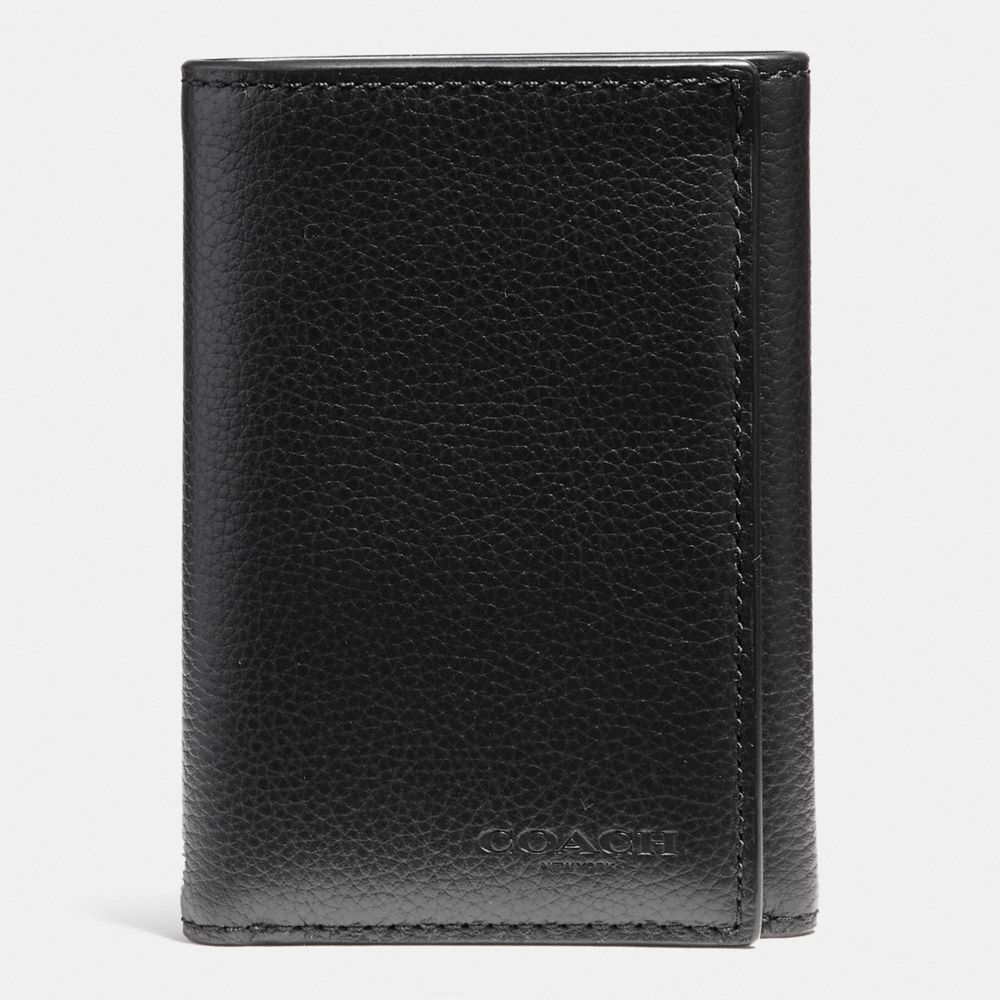 Coach Outlet Trifold Wallet In Black | ModeSens