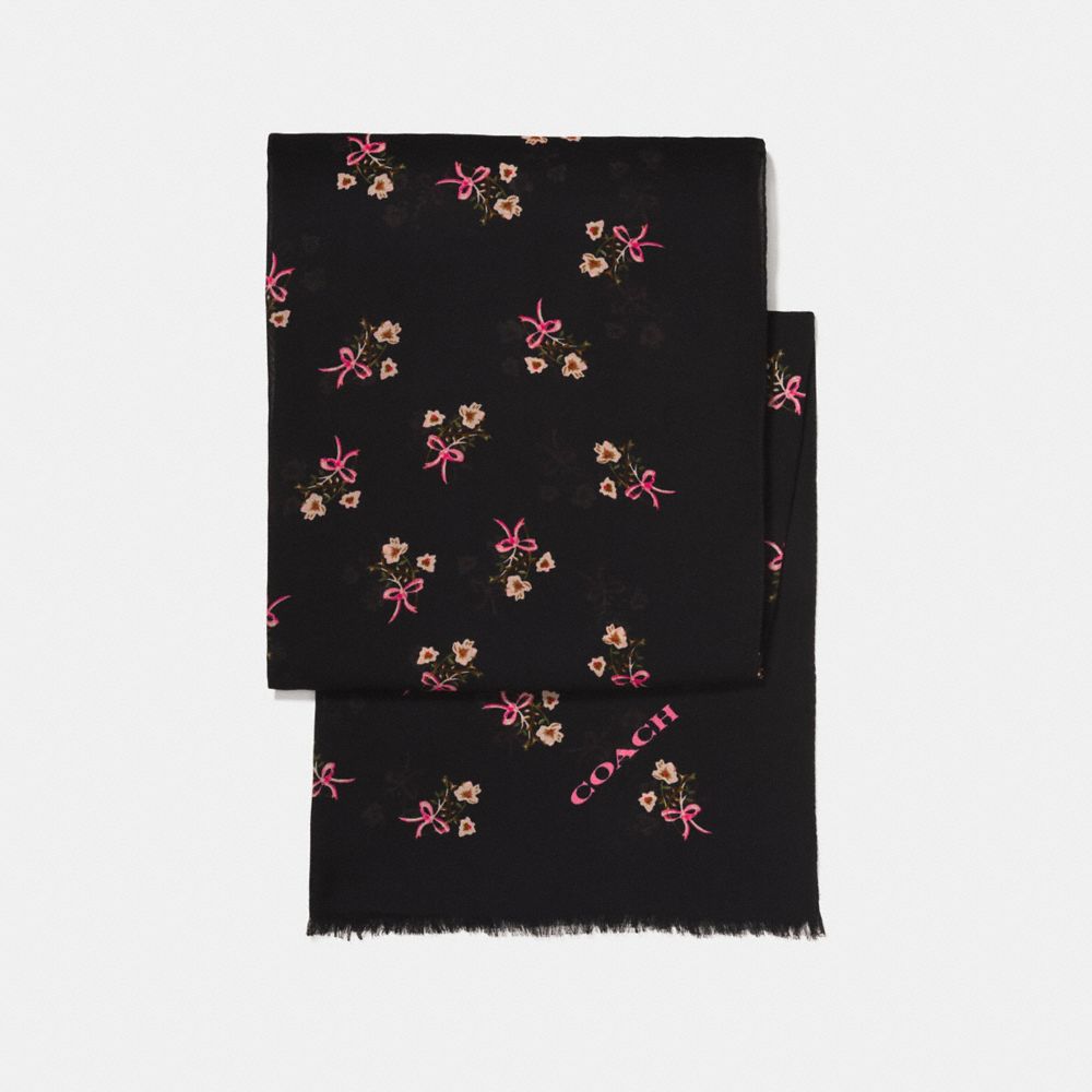 Floral Bow Printed Shawl | COACH®