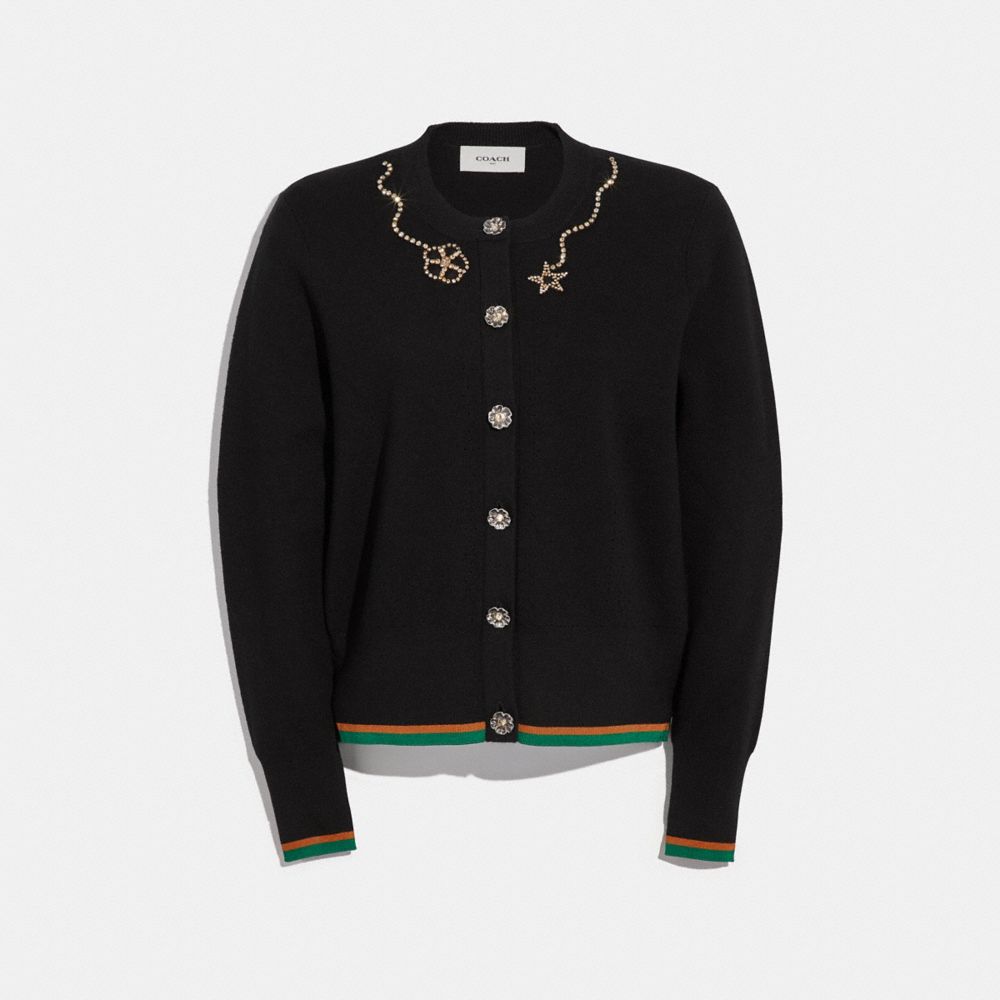 Crystal Embellished Crewneck Cardigan | COACH®