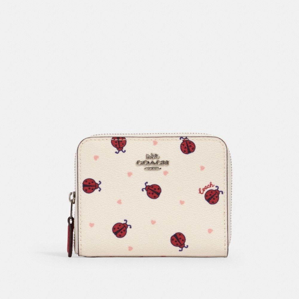 COACH® Outlet | Small Zip Around Wallet With Ladybug Print