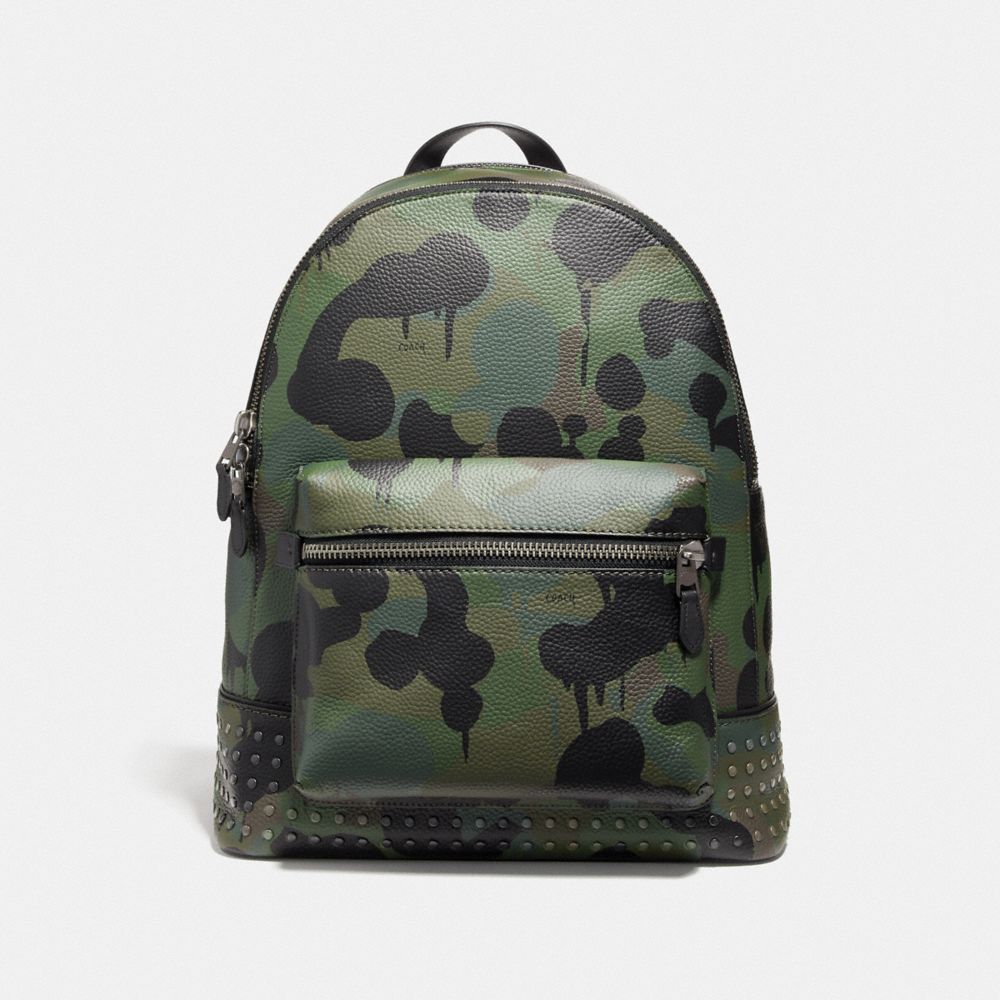 COACH® | League Backpack With Camo Print And Studs
