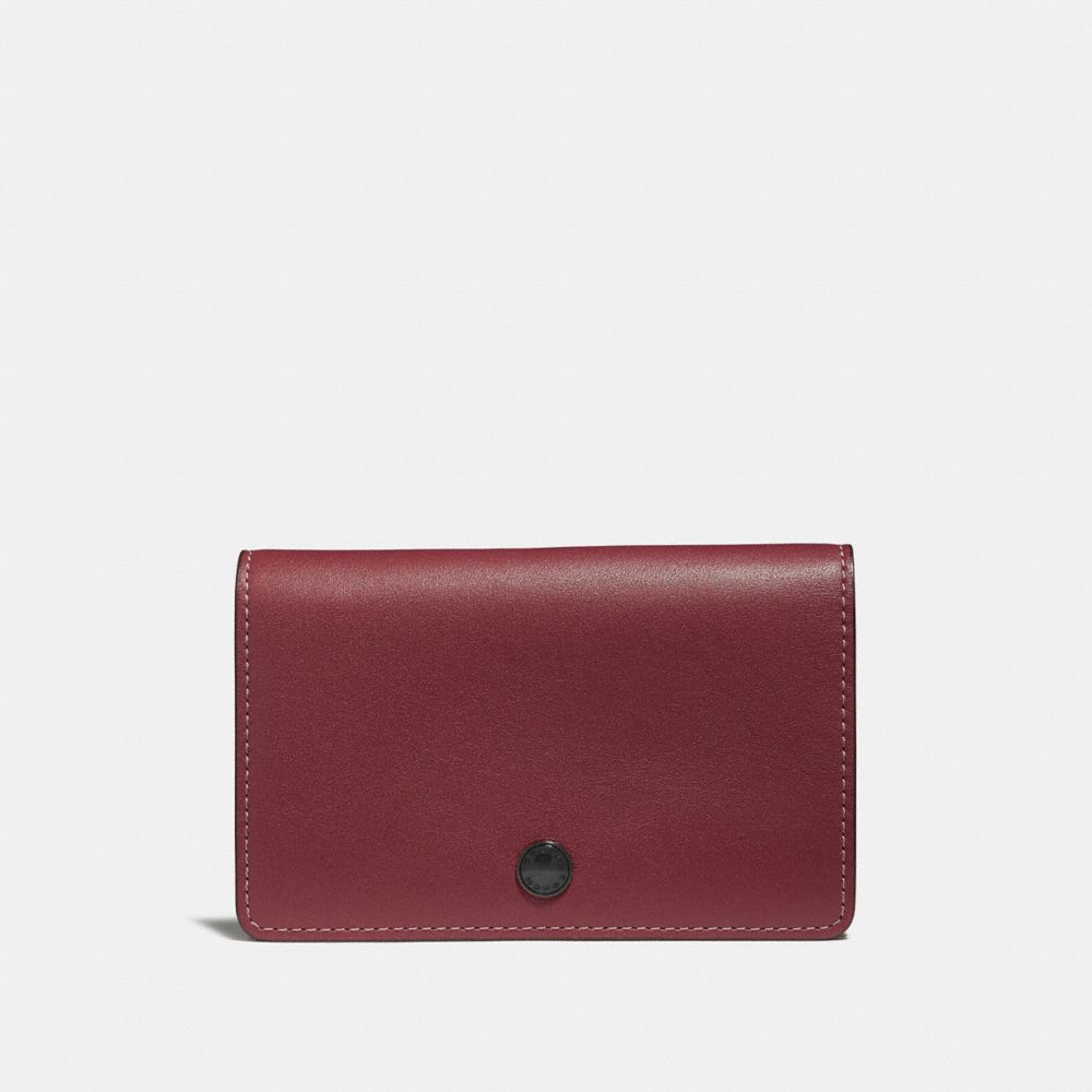 Foldover Card Case With Rose Print Interior | COACH®