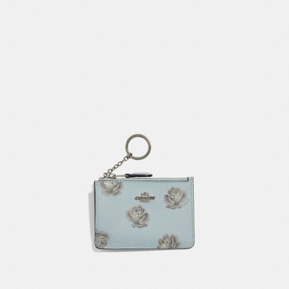 Mini Skinny Id Case With Rose Print | COACH®