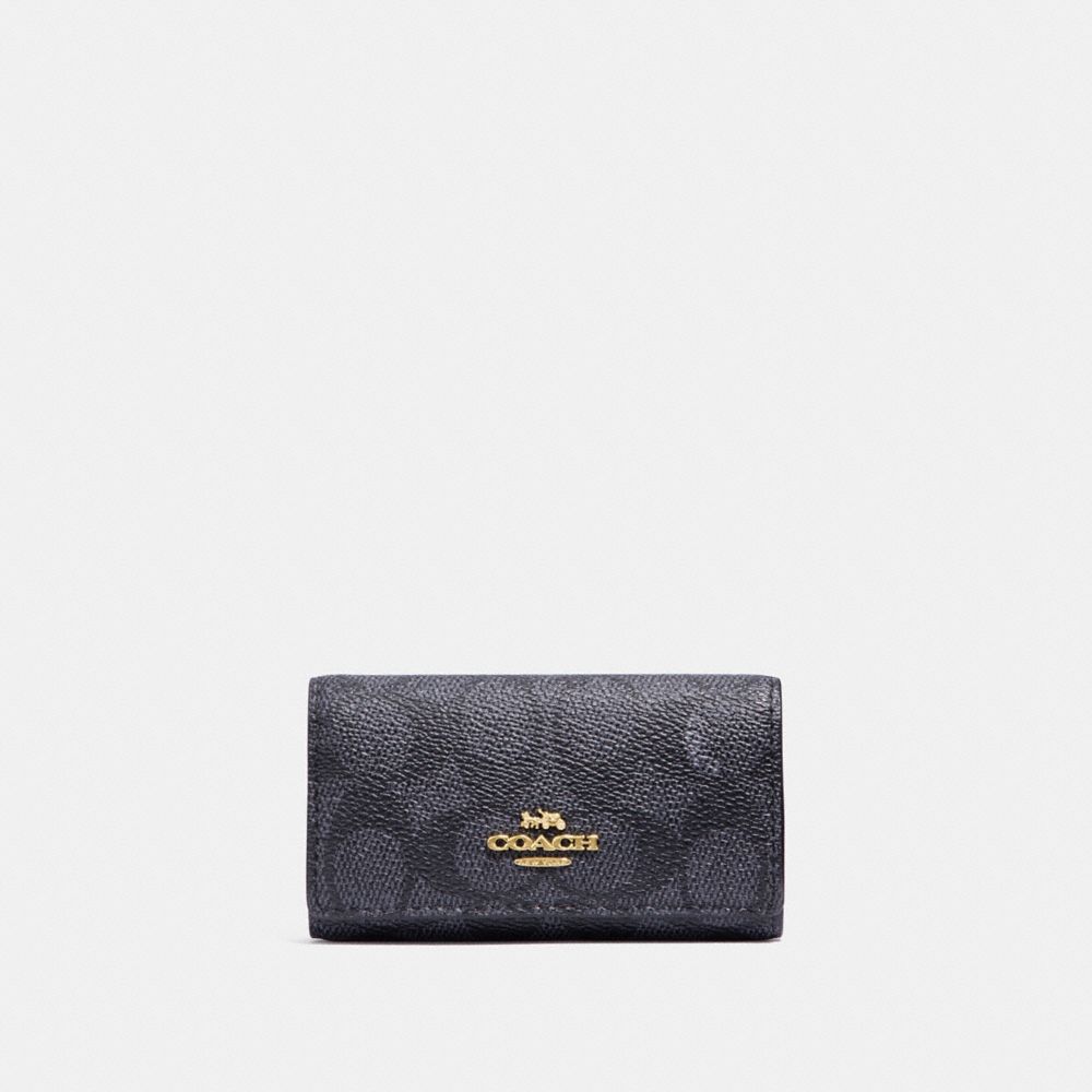 COACH® | Six Ring Key Case In Signature Canvas