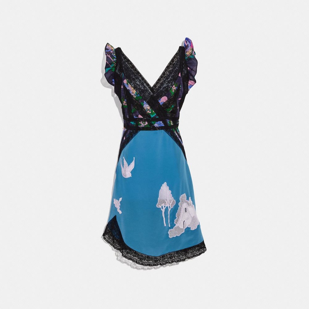 COACH®: Lace Embroidered Short Dress
