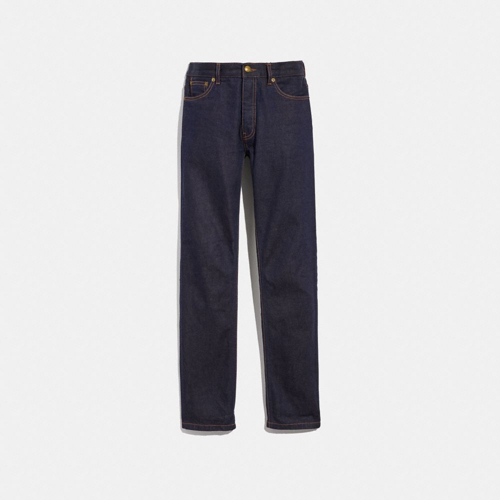 COACH®: Dark Wash Denim Pants