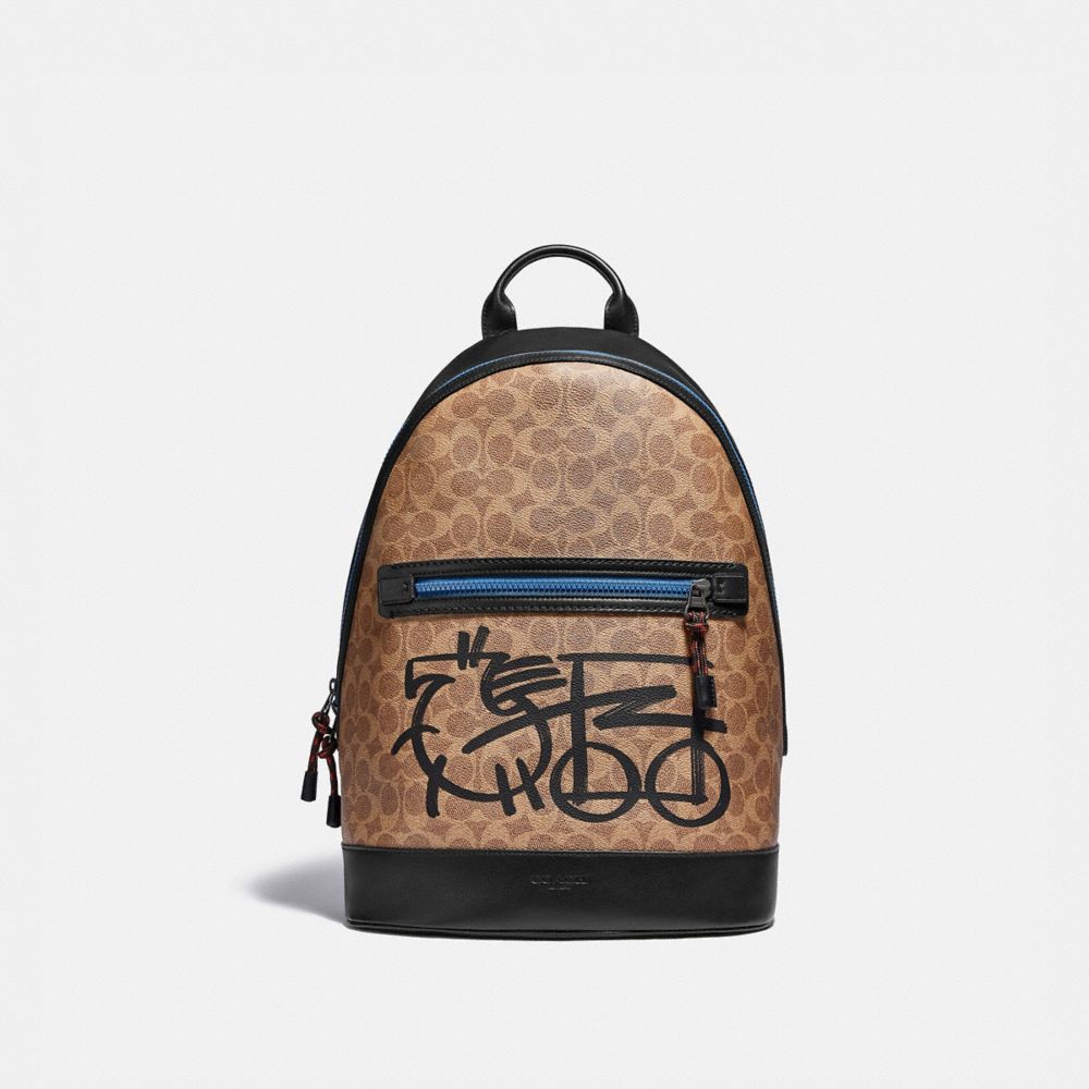 COACH® | Barrow Backpack In Signature Canvas With Abstract Horse And ...