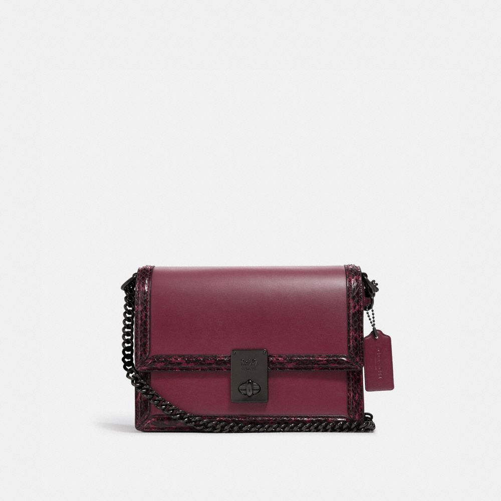 COACH® | Hutton Shoulder Bag With Snakeskin Detail