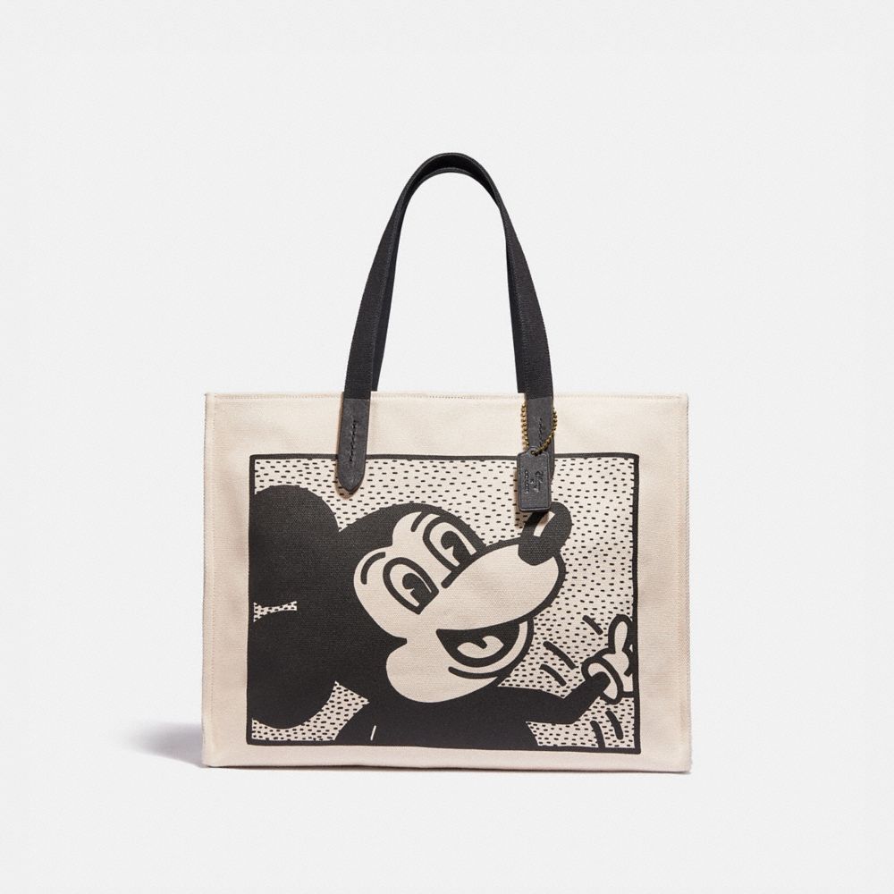 Coach Outlet Disney Mickey Mouse X Keith Haring Tote 42 In White | ModeSens