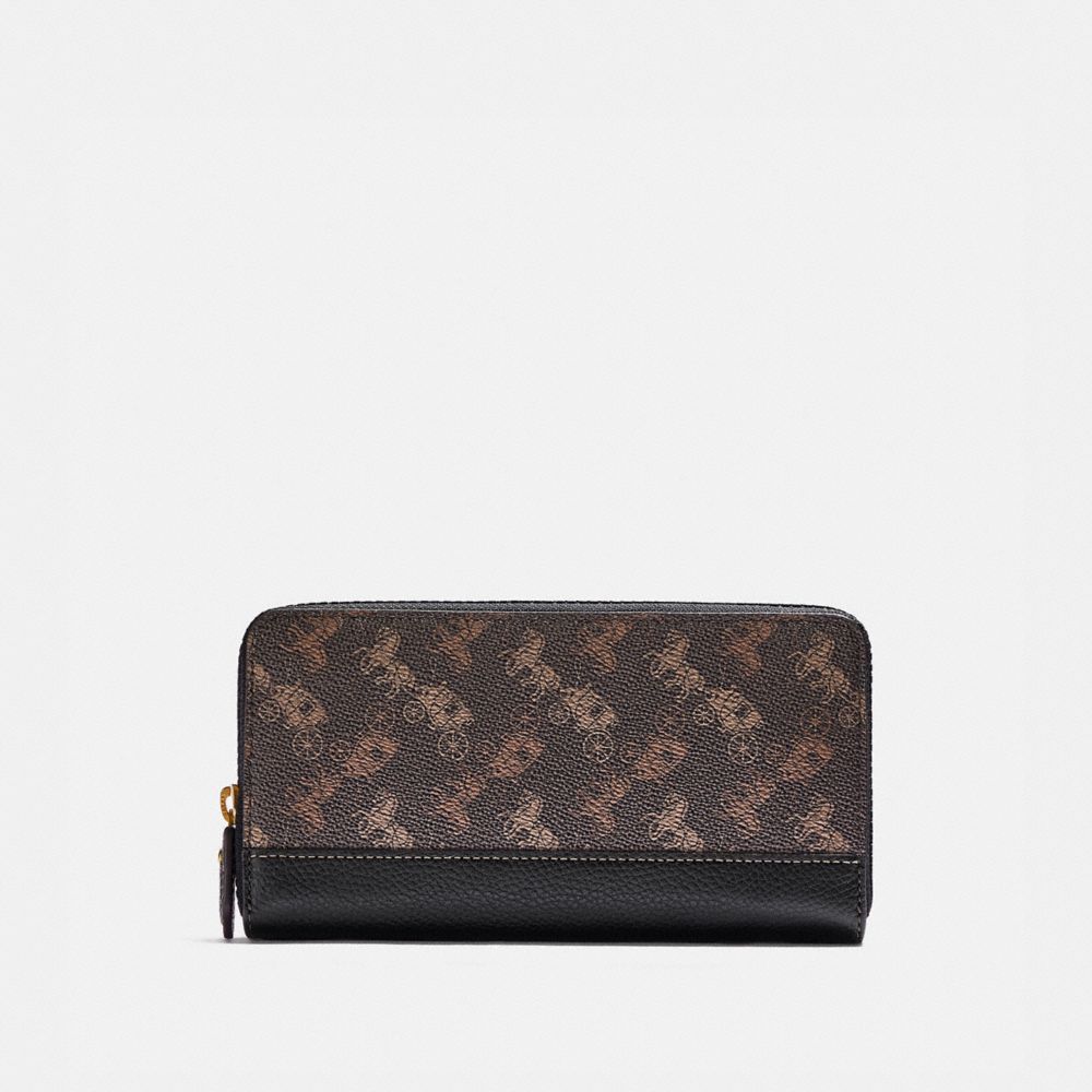 COACH® | Accordion Zip Wallet With Horse And Carriage Print