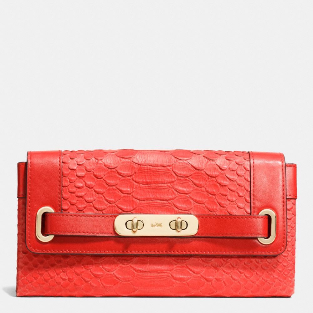 Coach Swagger Wallet In Python Embossed Leather | COACH® Coach Swagger Wallet In Python Embossed Leather | COACH®