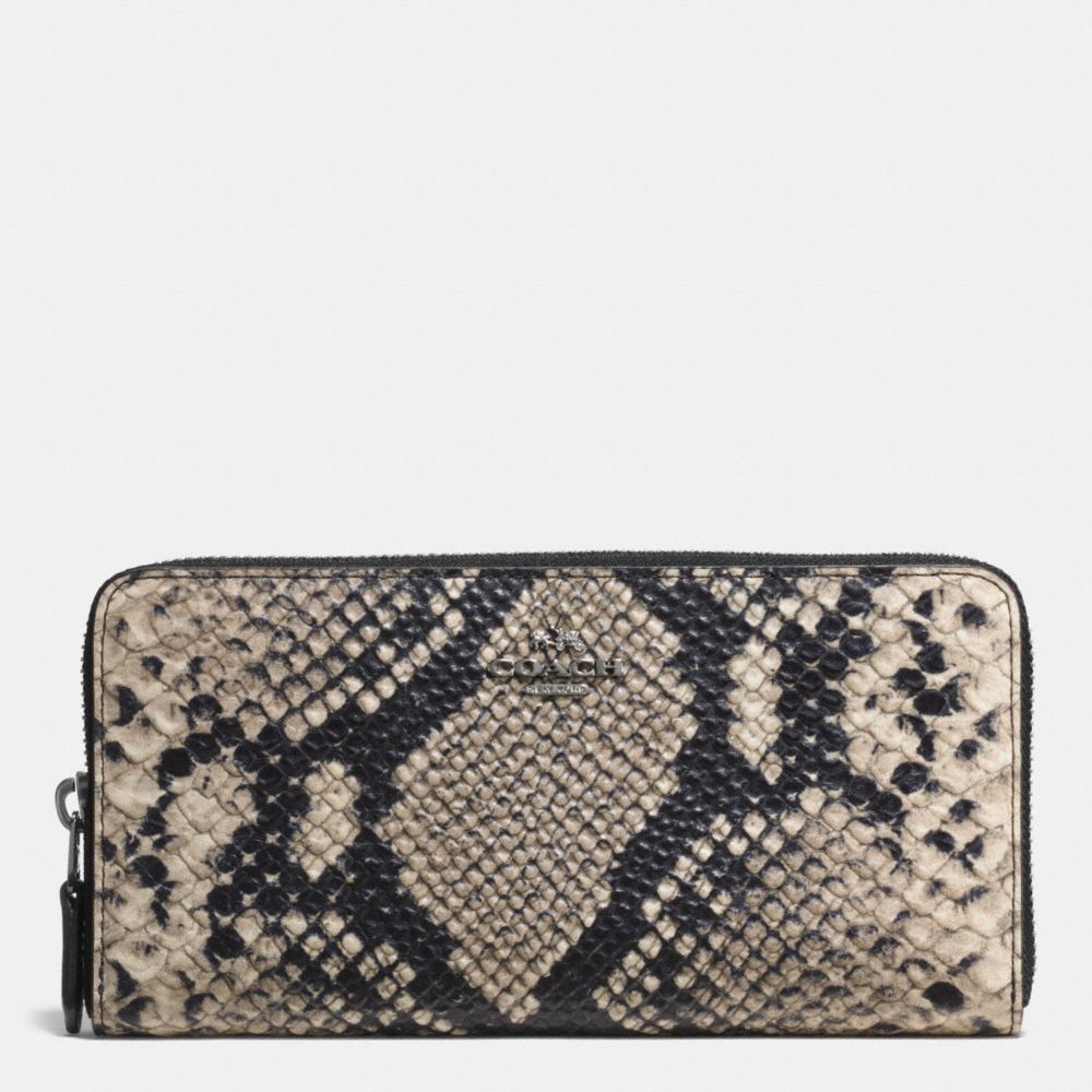 Accordion Zip Wallet In Python Embossed Leather | COACH®