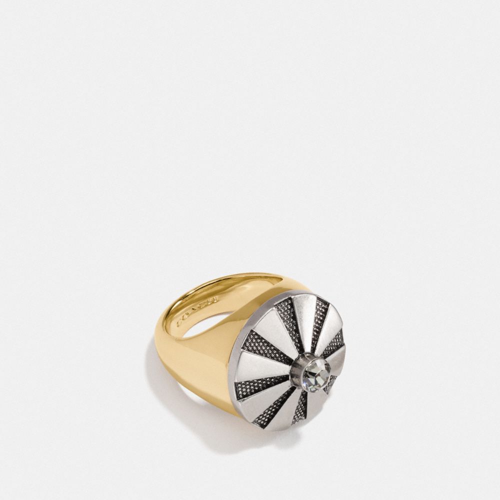 Large Daisy Rivet Cocktail Ring | COACH®