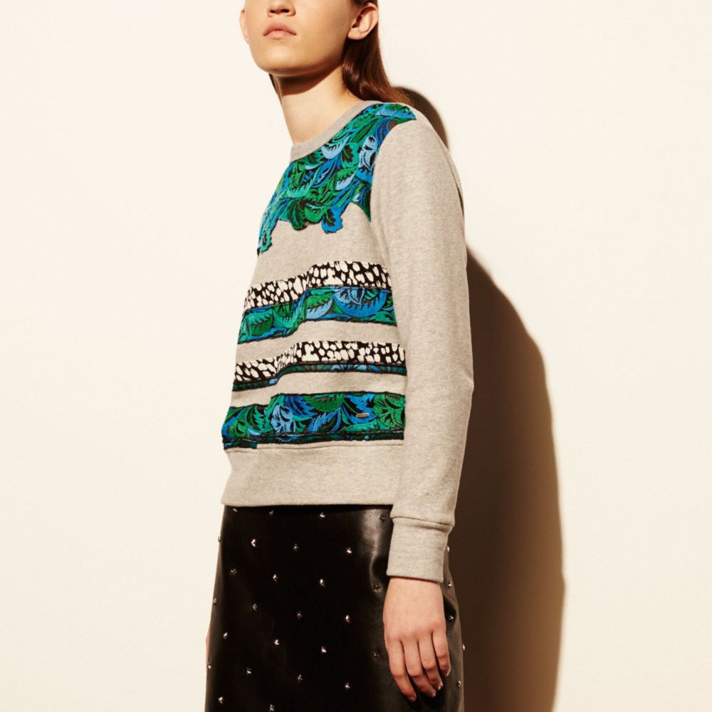 Stripe Combo Cropped Sweatshirt | COACH®