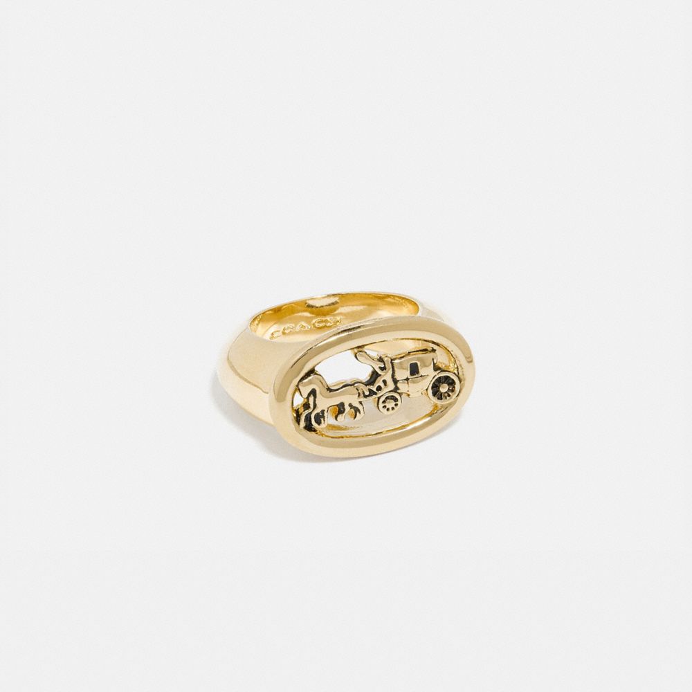 COACH®: Horse And Carriage Oval Ring