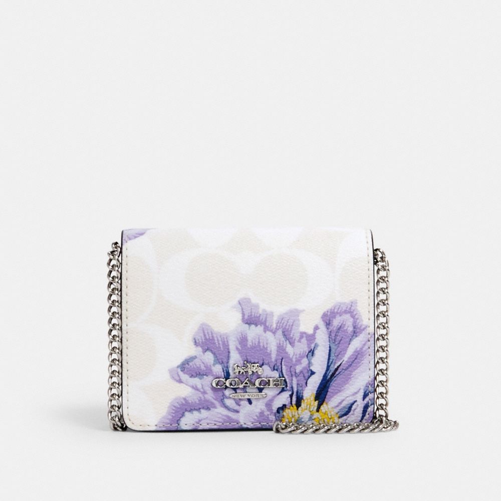 COACH® Outlet | Mini Wallet In Signature Canvas With Kaffe Fassett Print