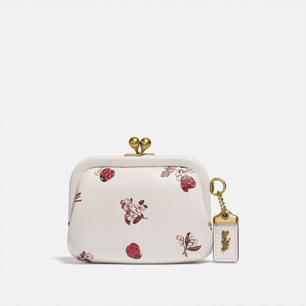 COACH® | Kisslock Coin Purse With Ladybug Floral Print