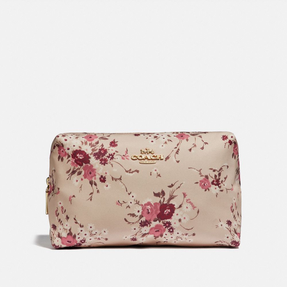 COACH® | Large Boxy Cosmetic Case With Floral Bundle Print