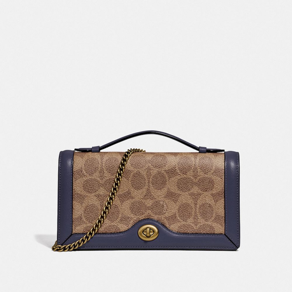 COACH® | Riley Chain Clutch In Colorblock Signature Canvas