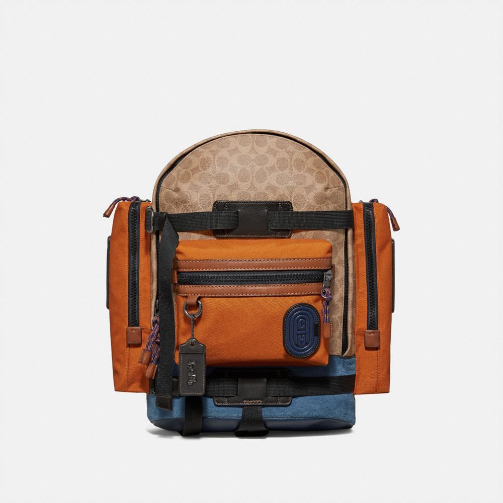 COACH® | Ridge Backpack In Signature Canvas With Coach Patch