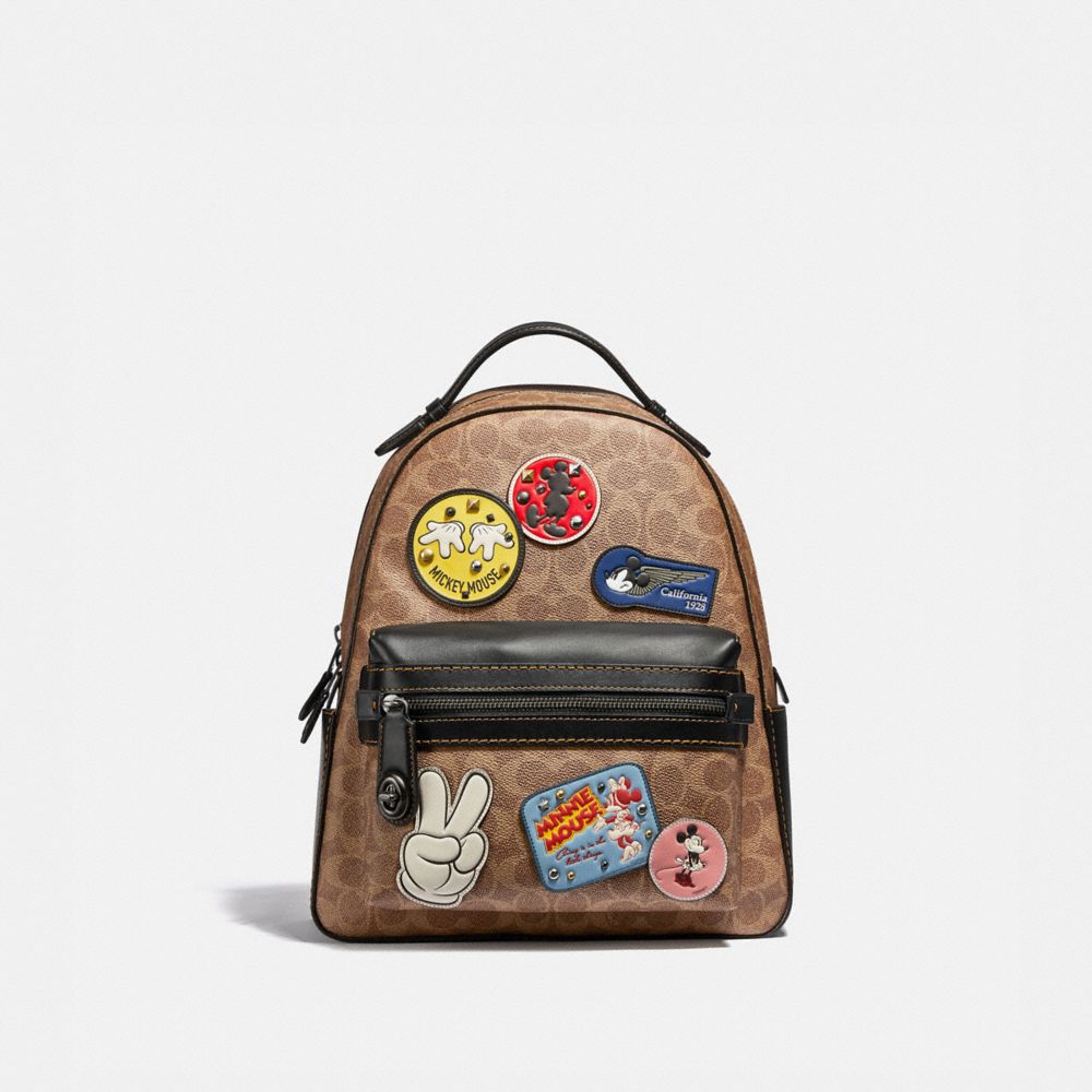 COACH® | Disney X Coach Campus Backpack In Signature Canvas With Patches