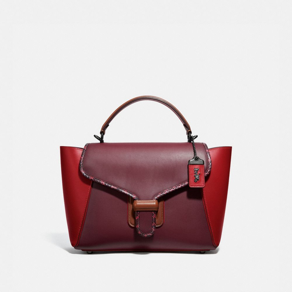 COACH® | Courier Carryall In Colorblock Leather With Snakeskin Detail