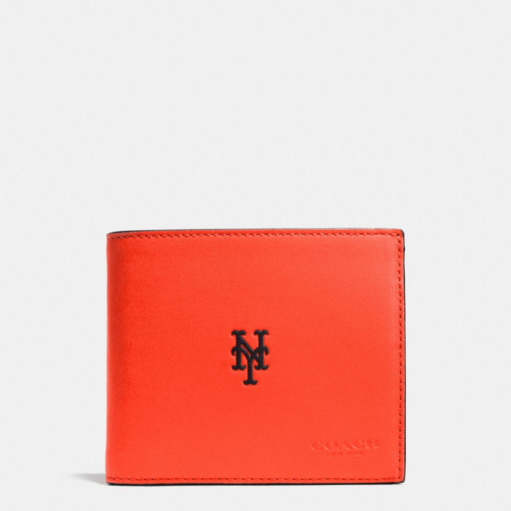 Mlb Compact Id Wallet In Sport Calf Leather | COACH®