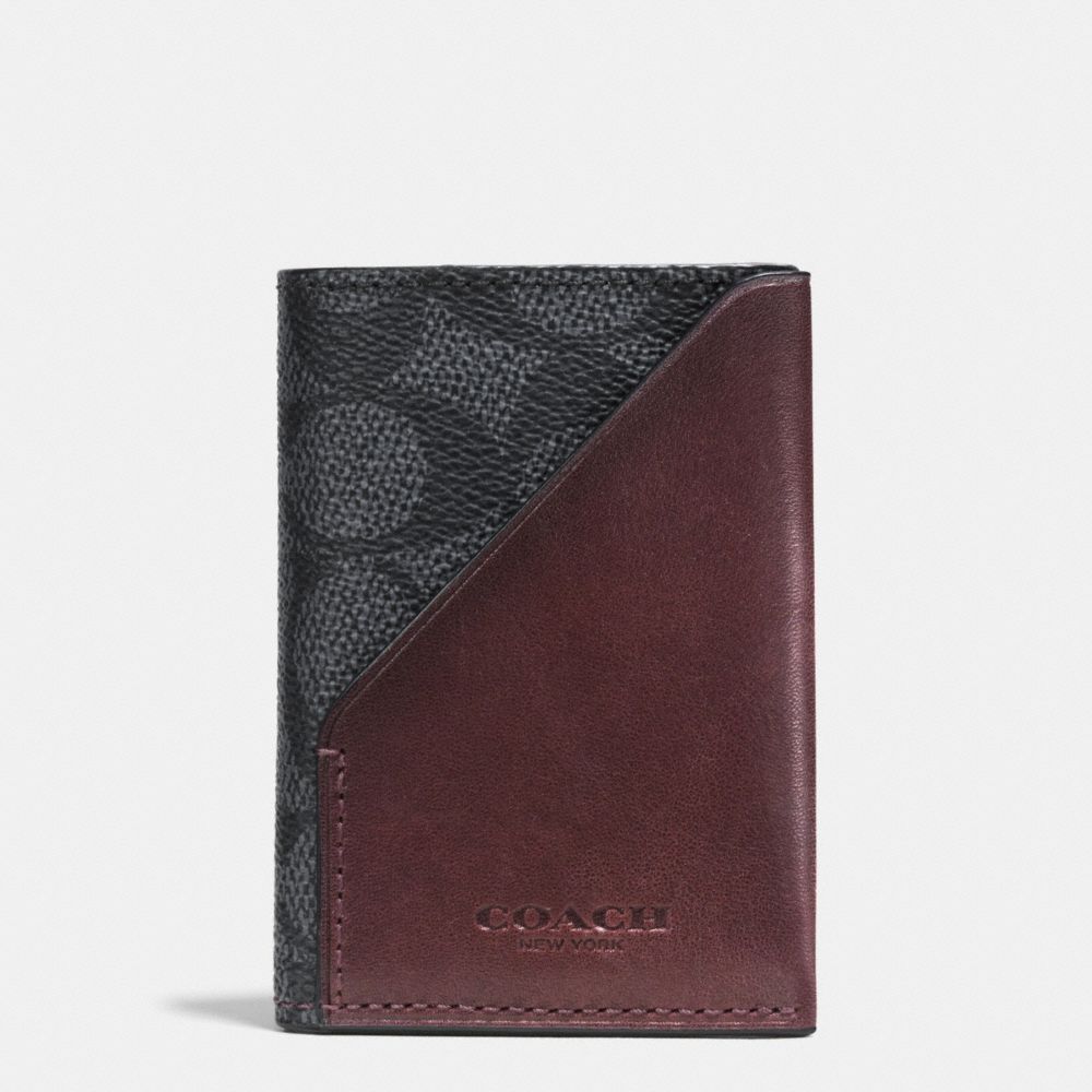 Slim Card Wallet In Signature Coated Canvas | COACH®