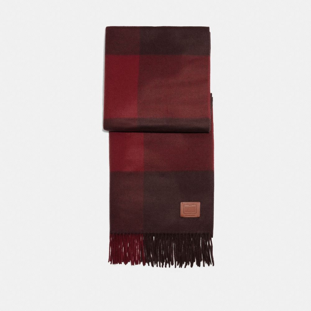 COACH® | Buffalo Plaid Print Oversized Muffler