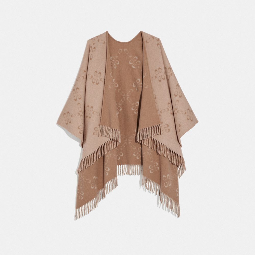 COACH®: Reversible Signature Monogram Poncho