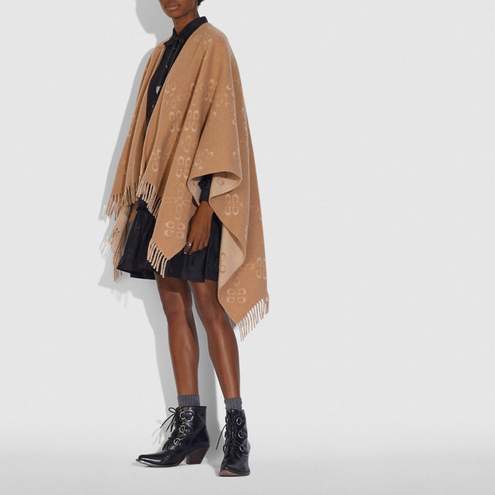 COACH OUTLET® | Reversible Signature Monogram Poncho