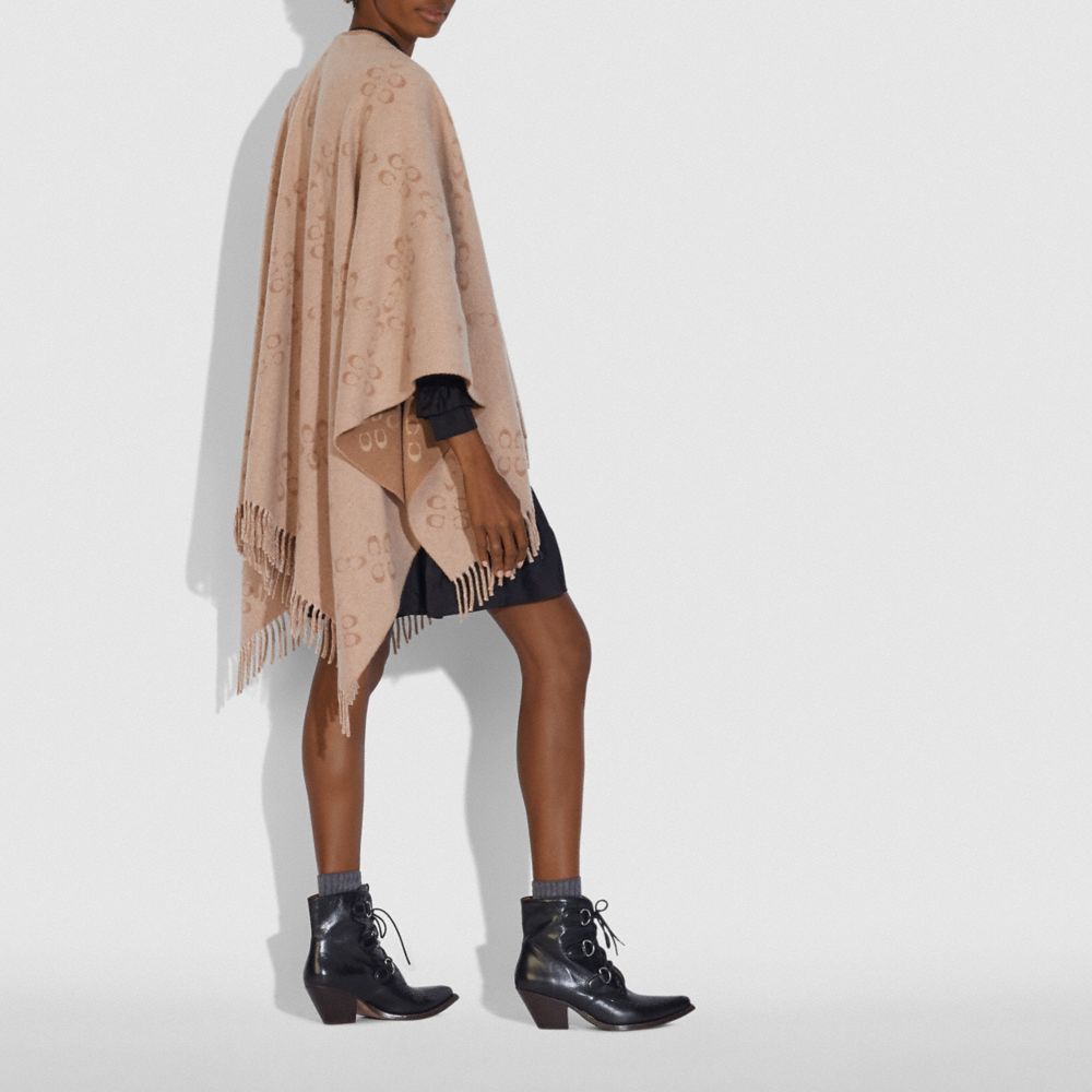 COACH OUTLET® | Reversible Signature Monogram Poncho