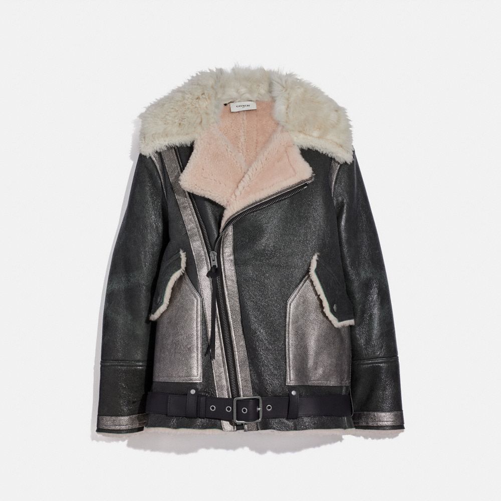 COACH® | Oversized Shearling Aviator Jacket