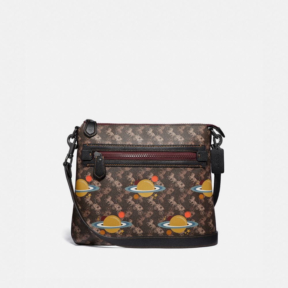 COACH® | Olive Crossbody With Horse And Carriage Print And Planets