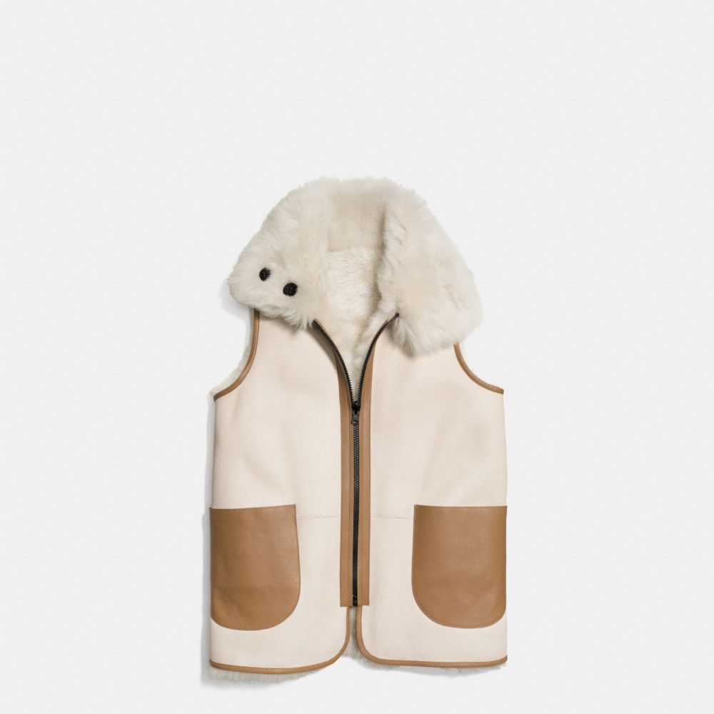COACH®: Reversible Shearling Vest