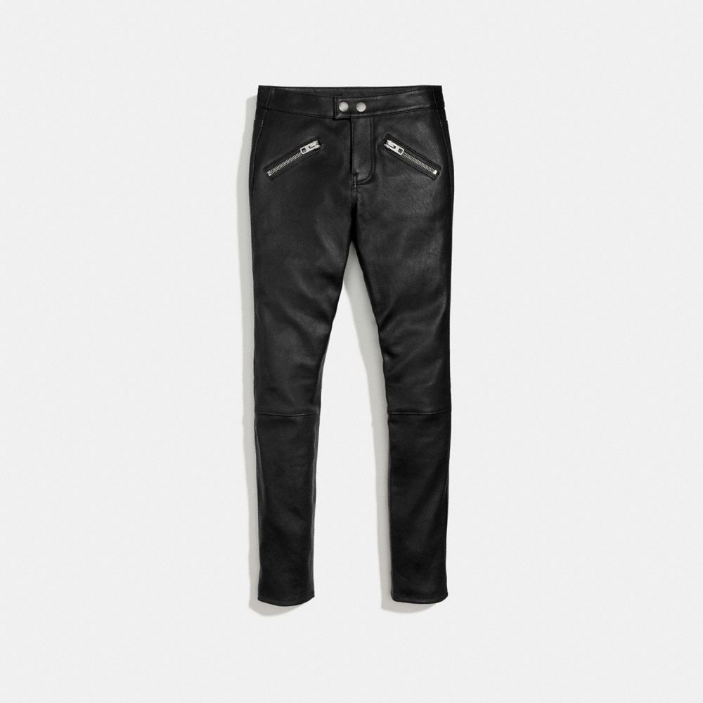 Zip Pocket Leather Pants | COACH®