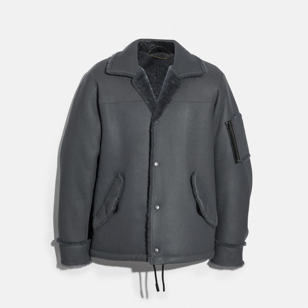 COACH® | Shearling Snap Front Jacket