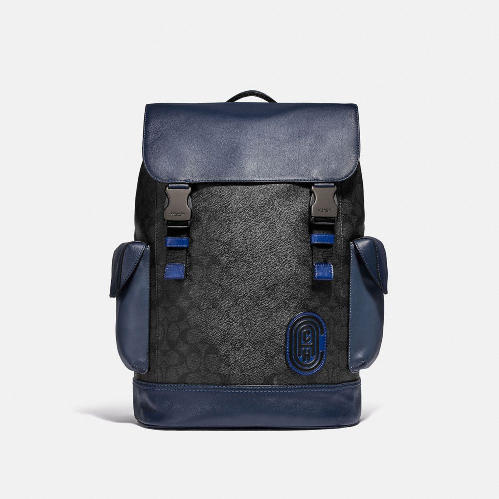 COACH® | Rivington Backpack In Signature Canvas With Coach Patch