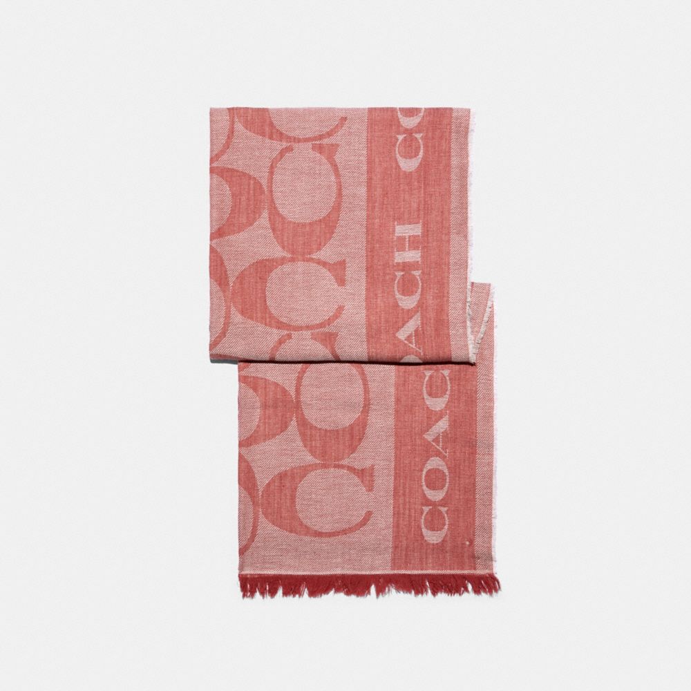 COACH® Outlet | Signature Coach Border Shawl