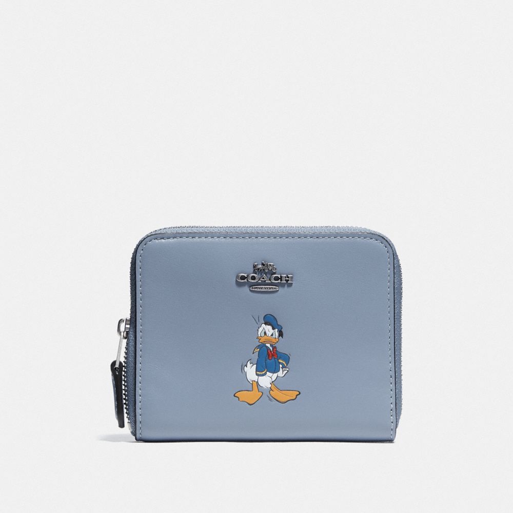 Disney X Coach Small Zip Around Wallet With Donald Duck Motif | COACH®