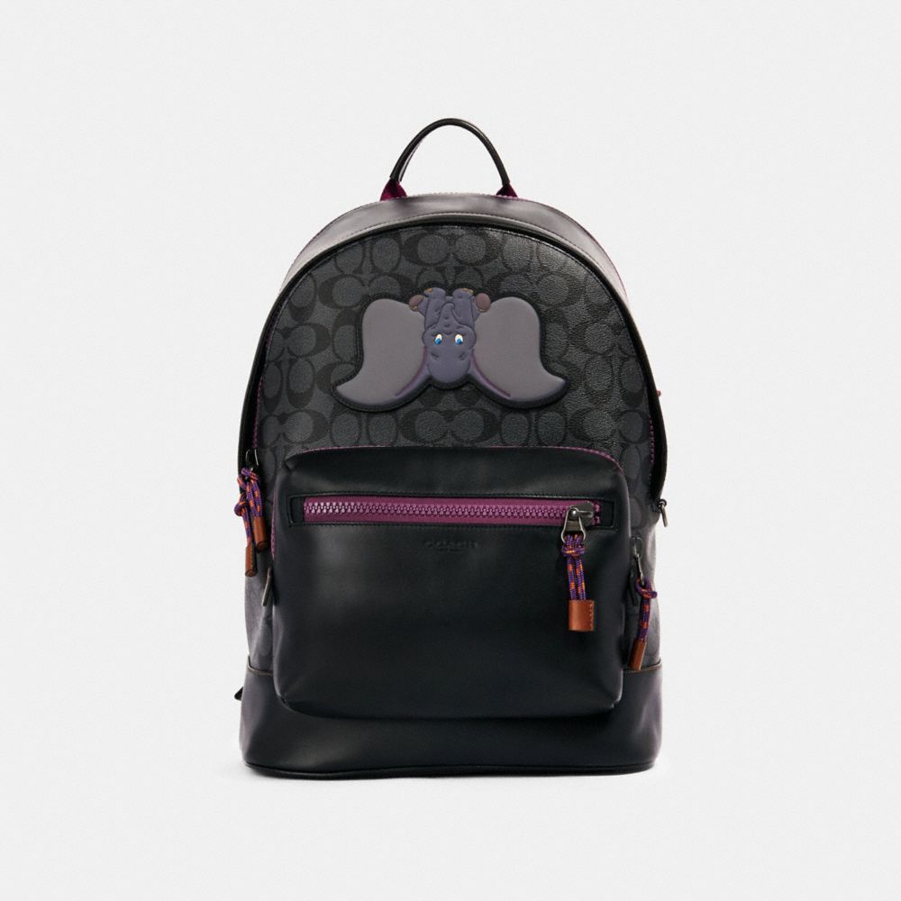 COACH® Outlet | Disney X Coach West Backpack In Signature Canvas With Dumbo