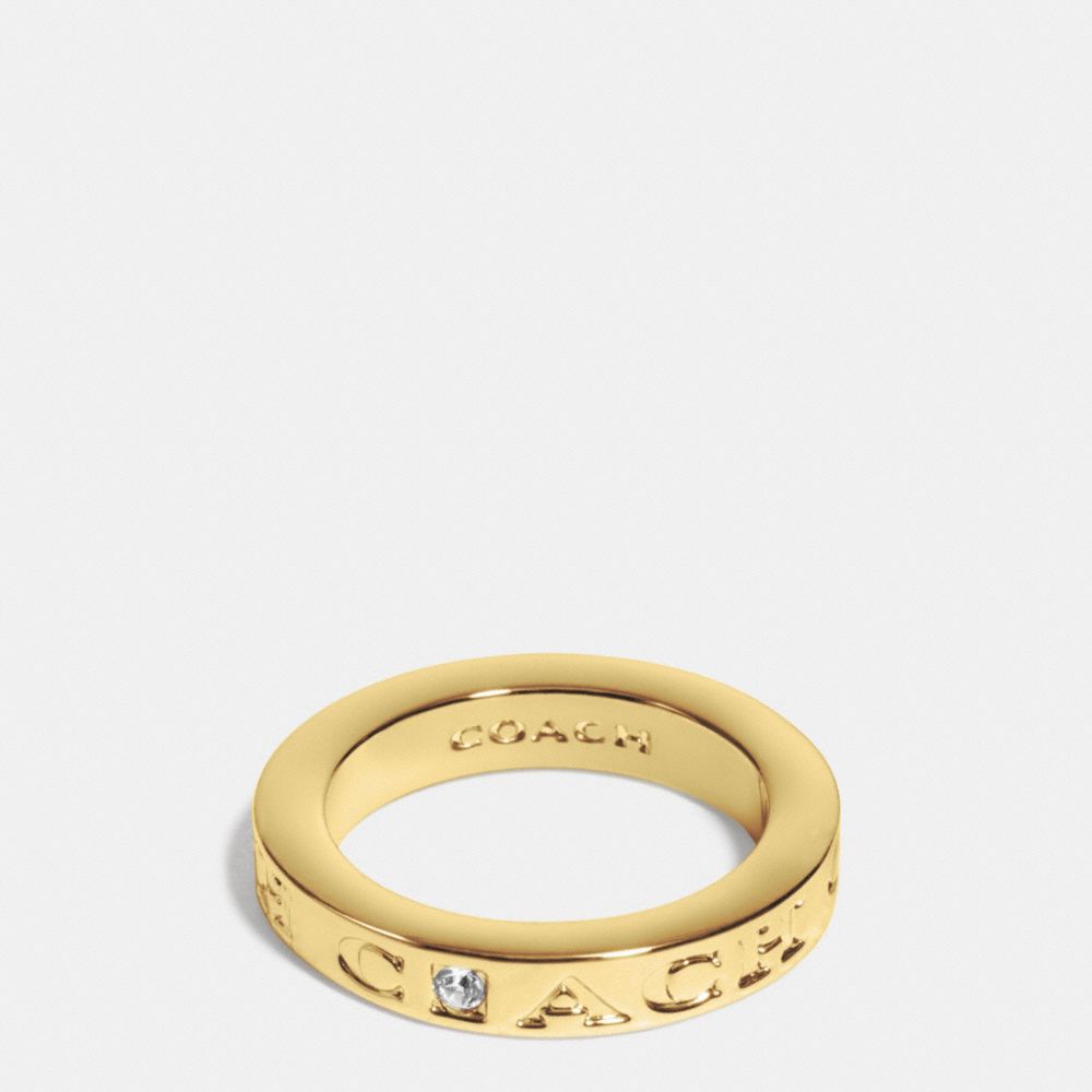 COACH®: Coach Pave Metal Ring