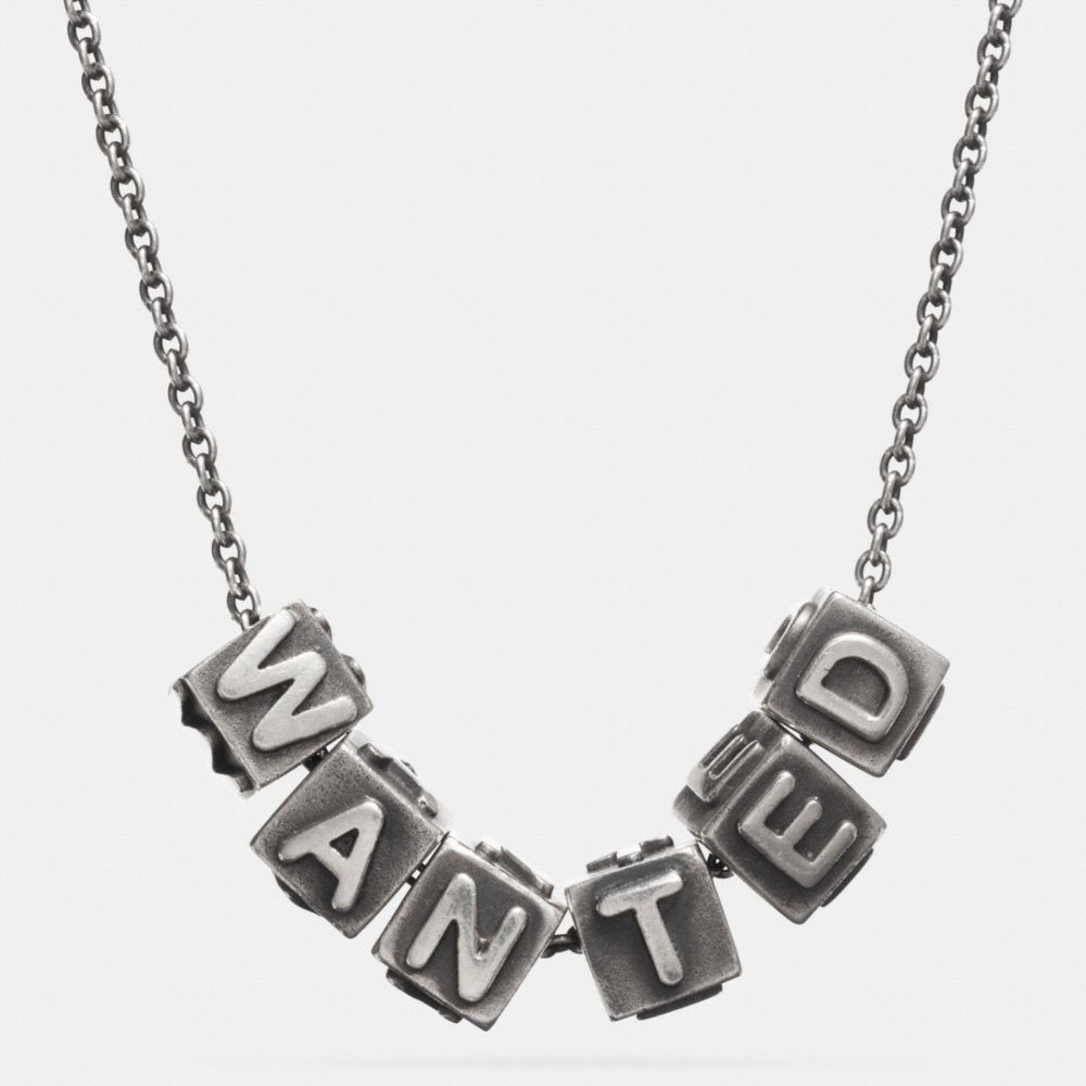 COACH®: Wanted Block Letters Necklace
