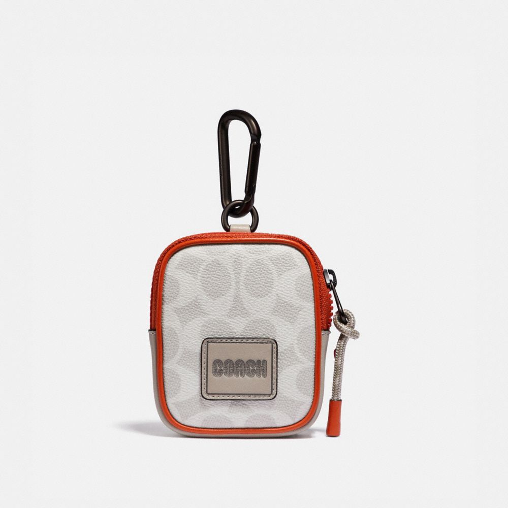 COACH® | Hybrid Pouch 8 In Signature Canvas With Coach Patch